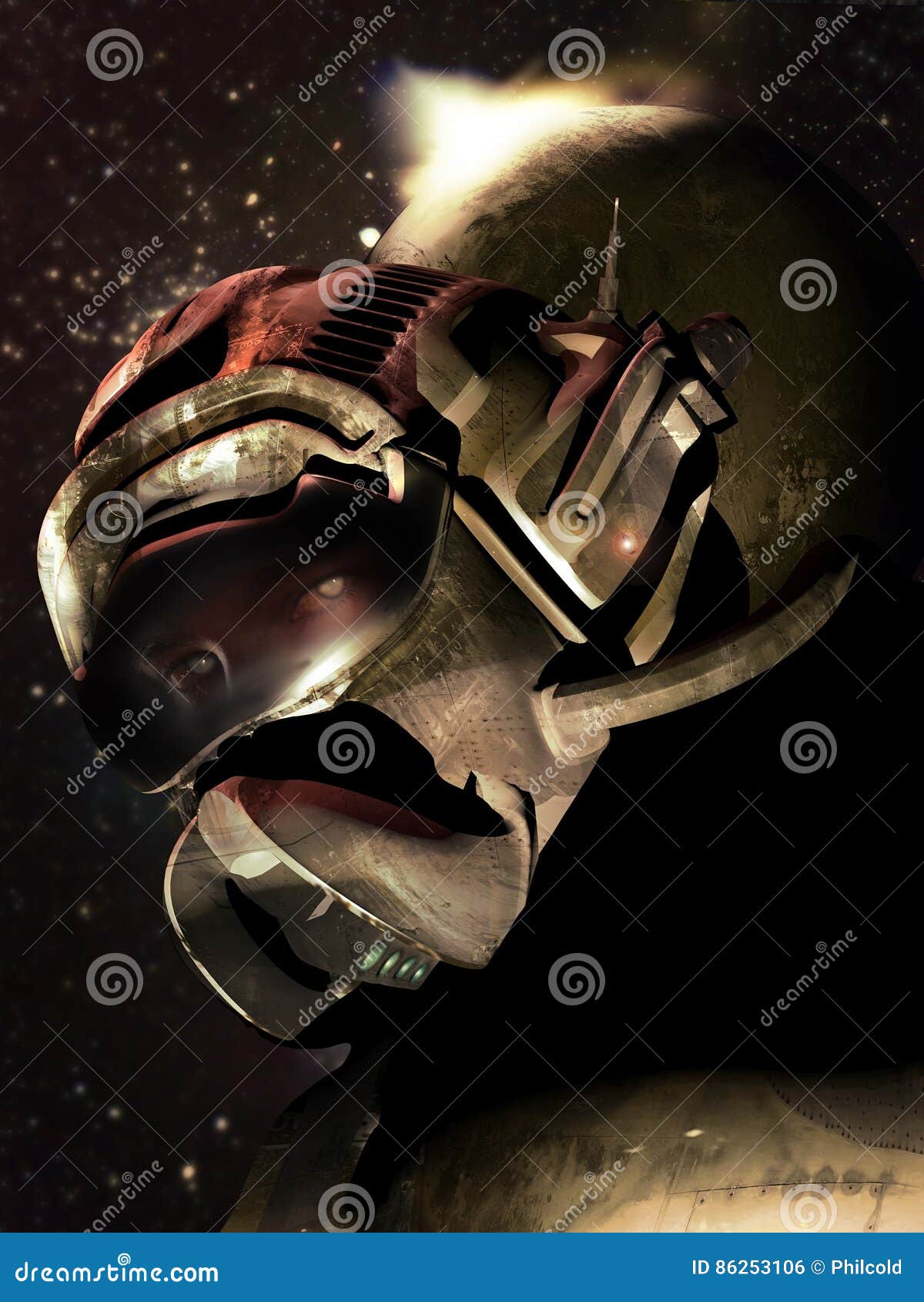 Set Alien, Astronaut Helmet, Satellites Orbiting The Planet Earth And ...