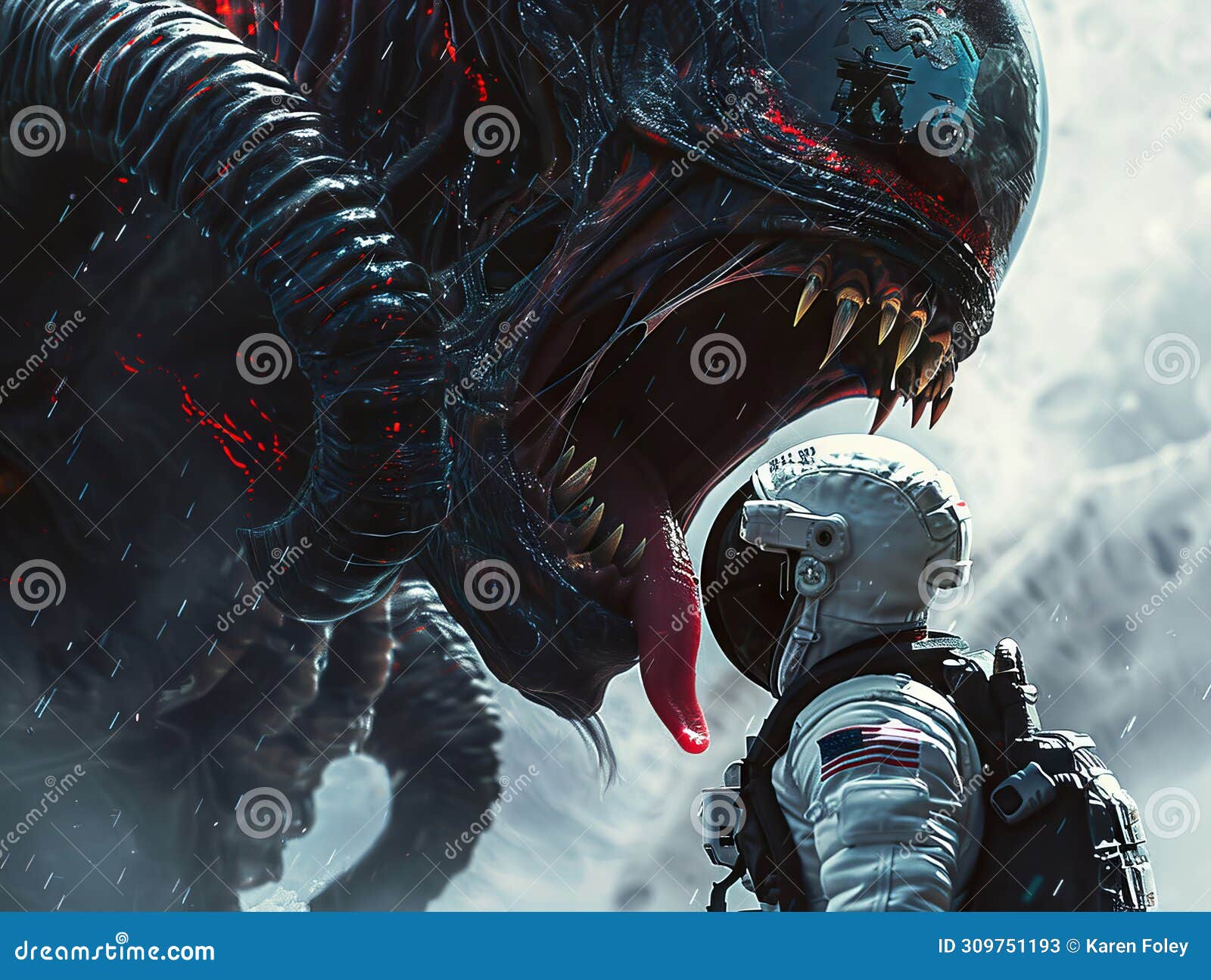 Alien attack stock illustration. Illustration of confrontation - 309751193
