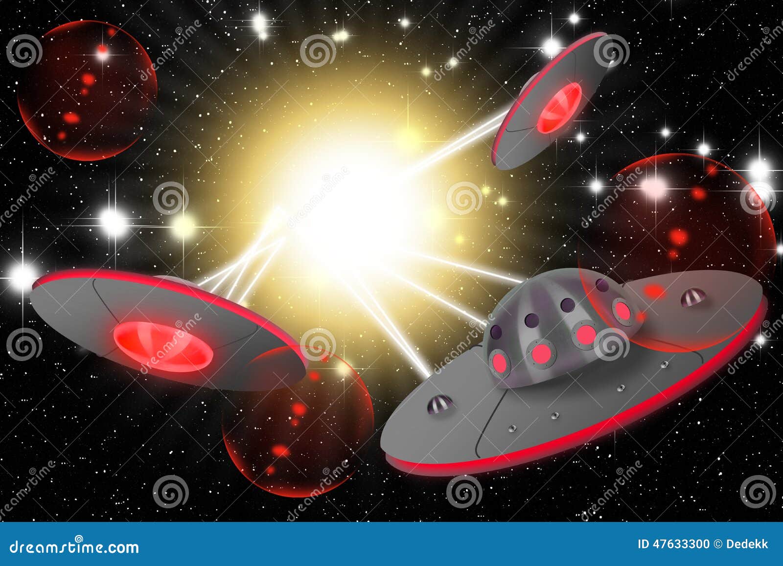 Alien attack stock illustration. Illustration of ship - 47633300