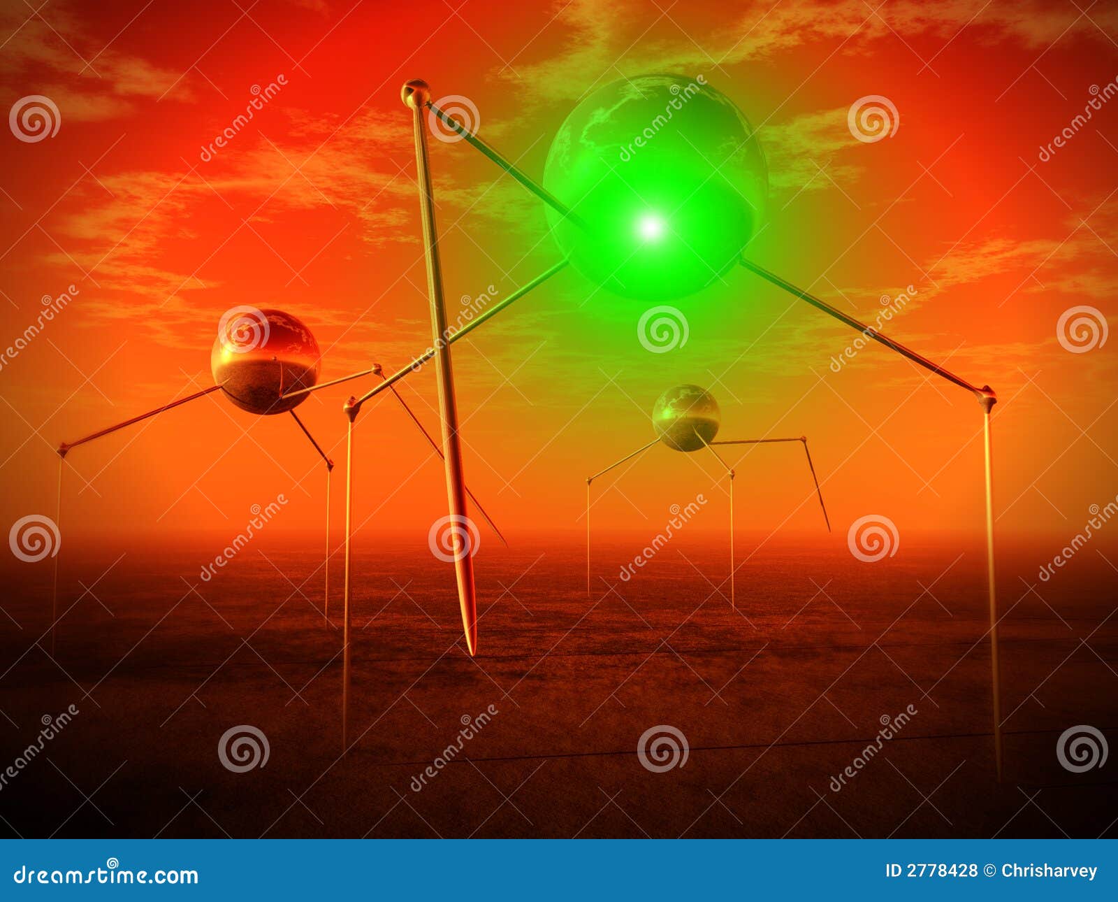 Alien Ball Tripods Picture. Image: 2778428