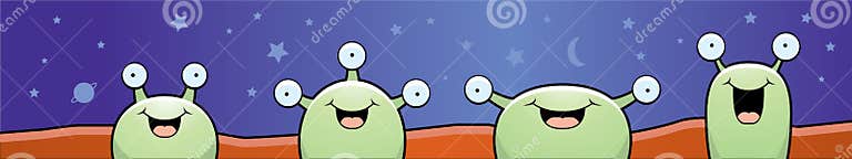 Alien Banner stock vector. Illustration of smiling, cartoon - 8511346