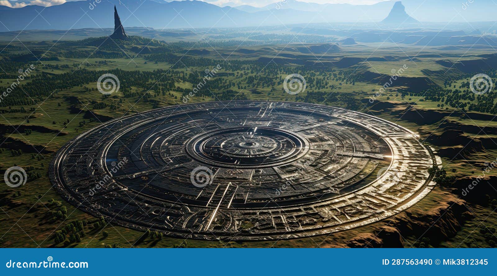 Alien base on earth. stock illustration. Illustration of enigmatic ...