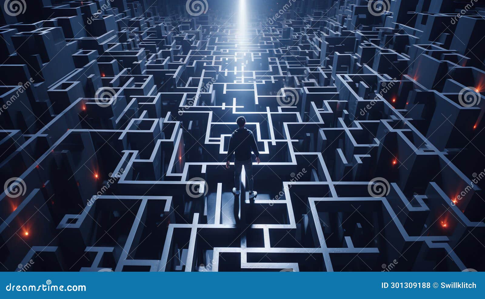 Alien Base Interior with Laser Labyrinth in 80s Sci-fi Action Style ...