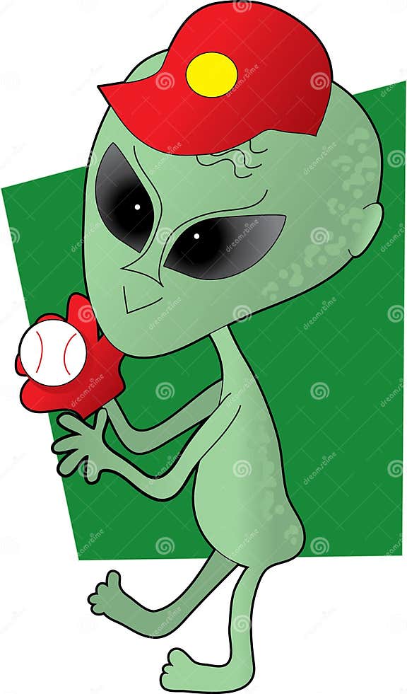Alien Baseball stock vector. Illustration of baseball - 1522618