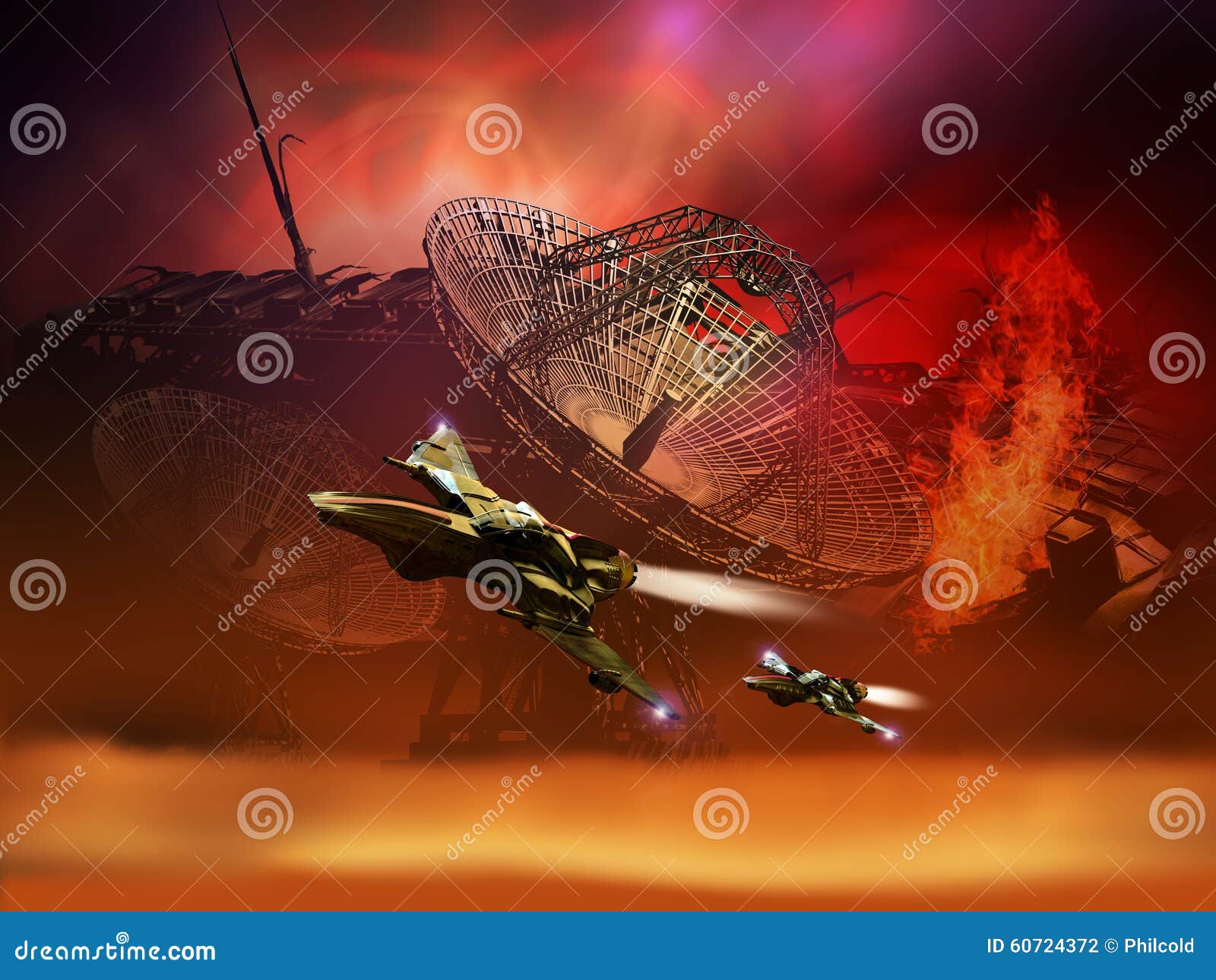 Alien battles stock illustration. Illustration of adventure - 60724372