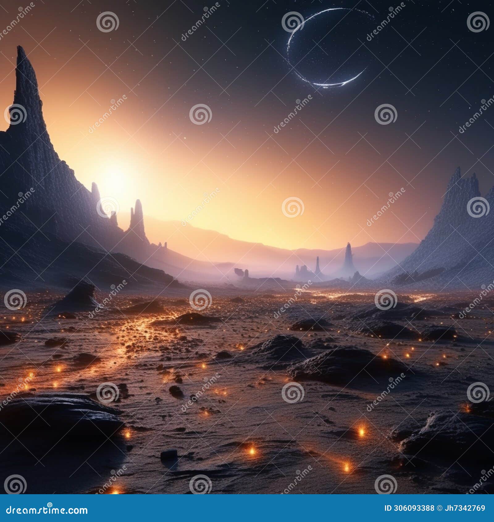 An Alien Beach with Phosphorescent Waves and Bizarre Rock Formations ...