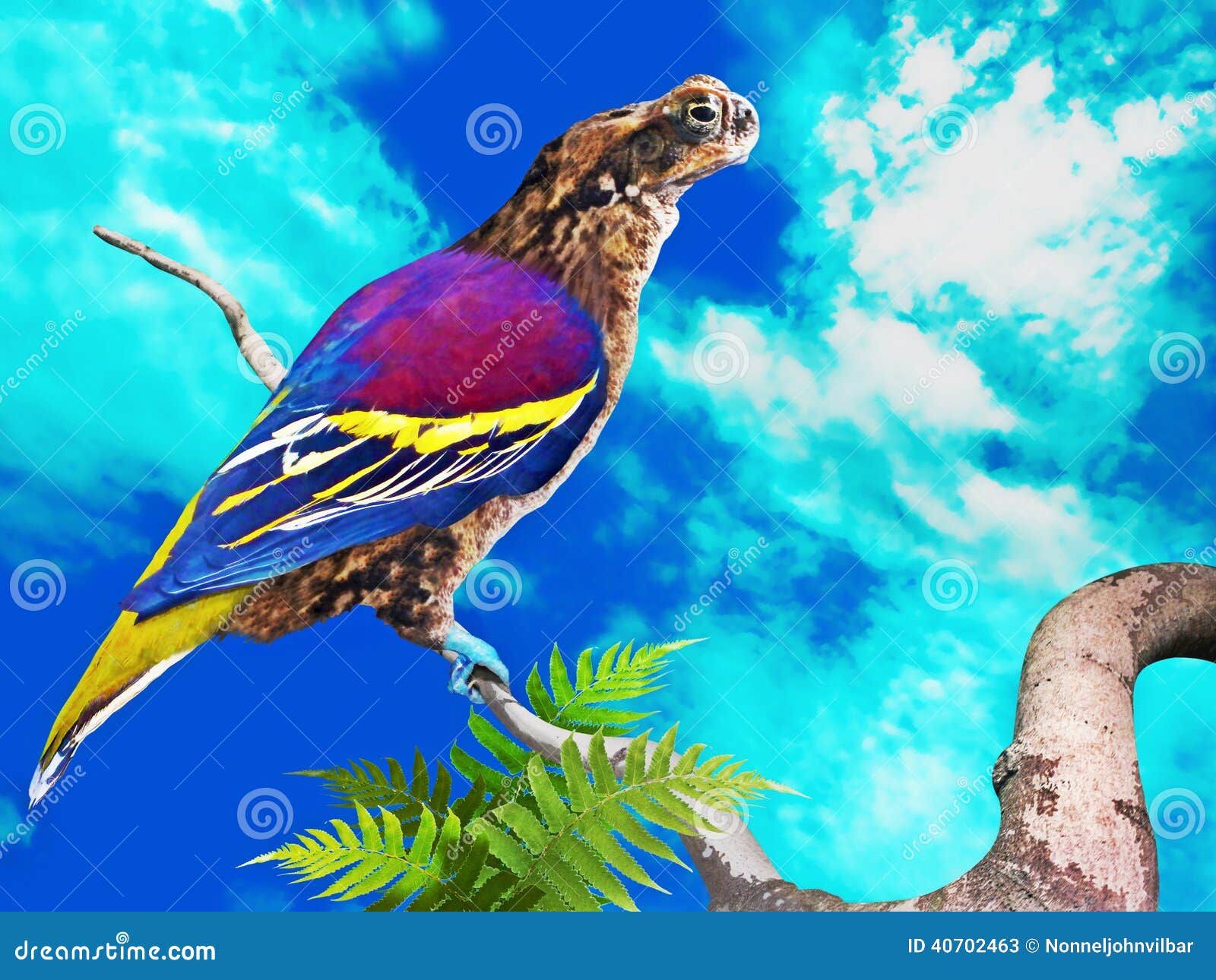 Alien Bird stock image. Image of fantasy, ferns, unknown - 40702463