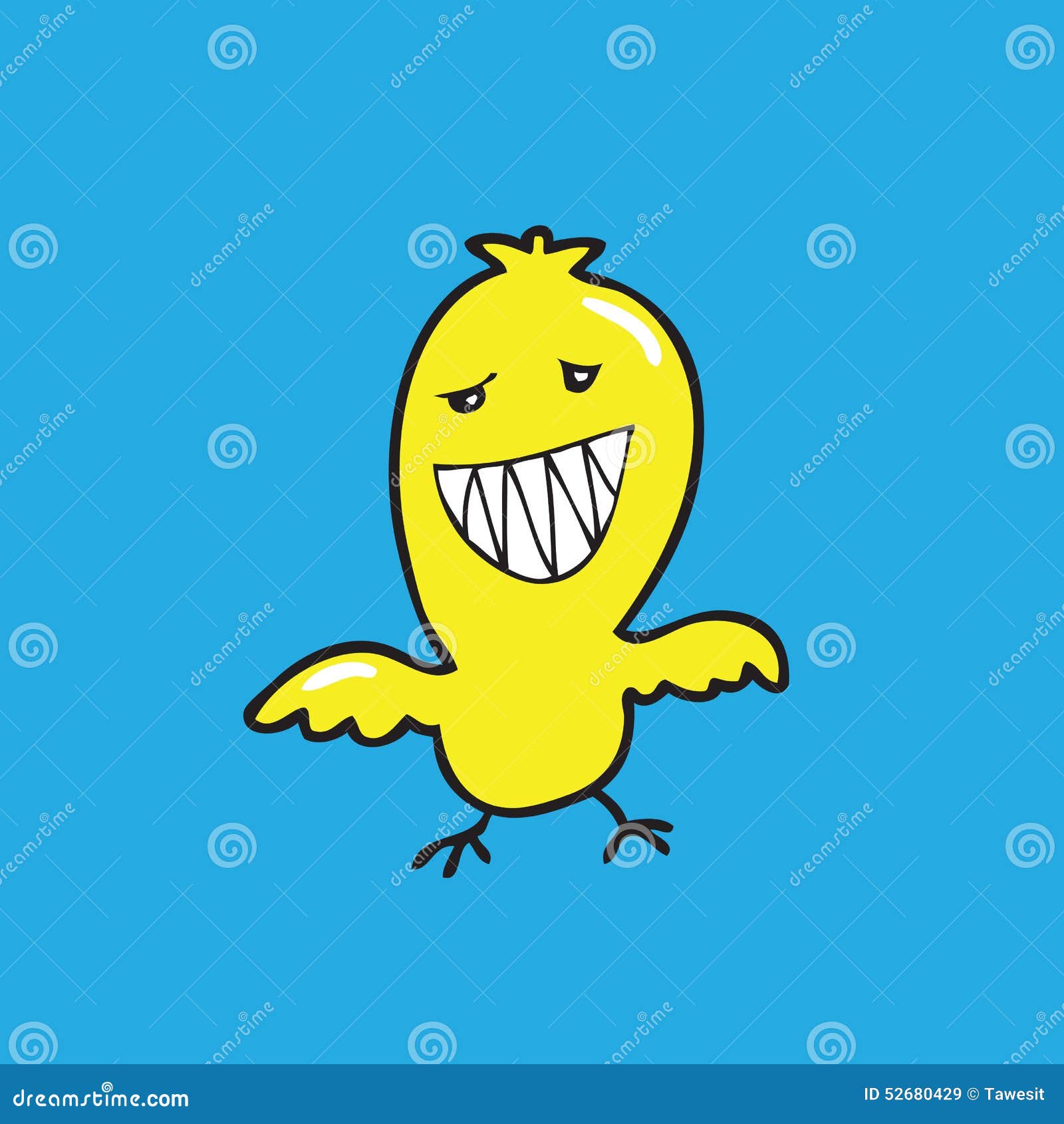 Alien bird stock vector. Illustration of vector, drawing - 52680429