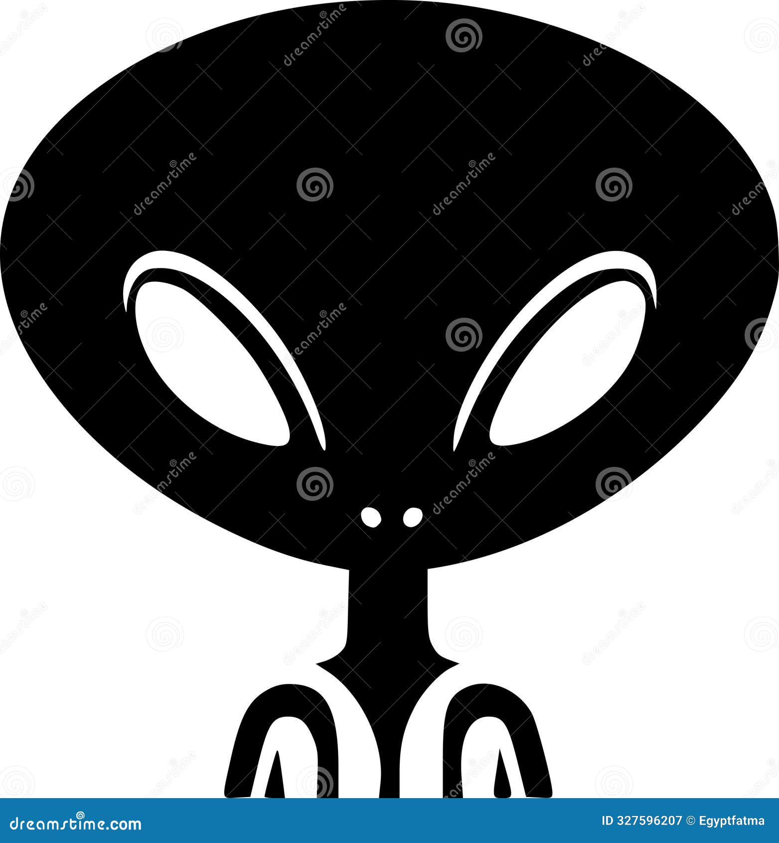 Alien - Black and White Isolated Icon - Vector Illustration Stock ...