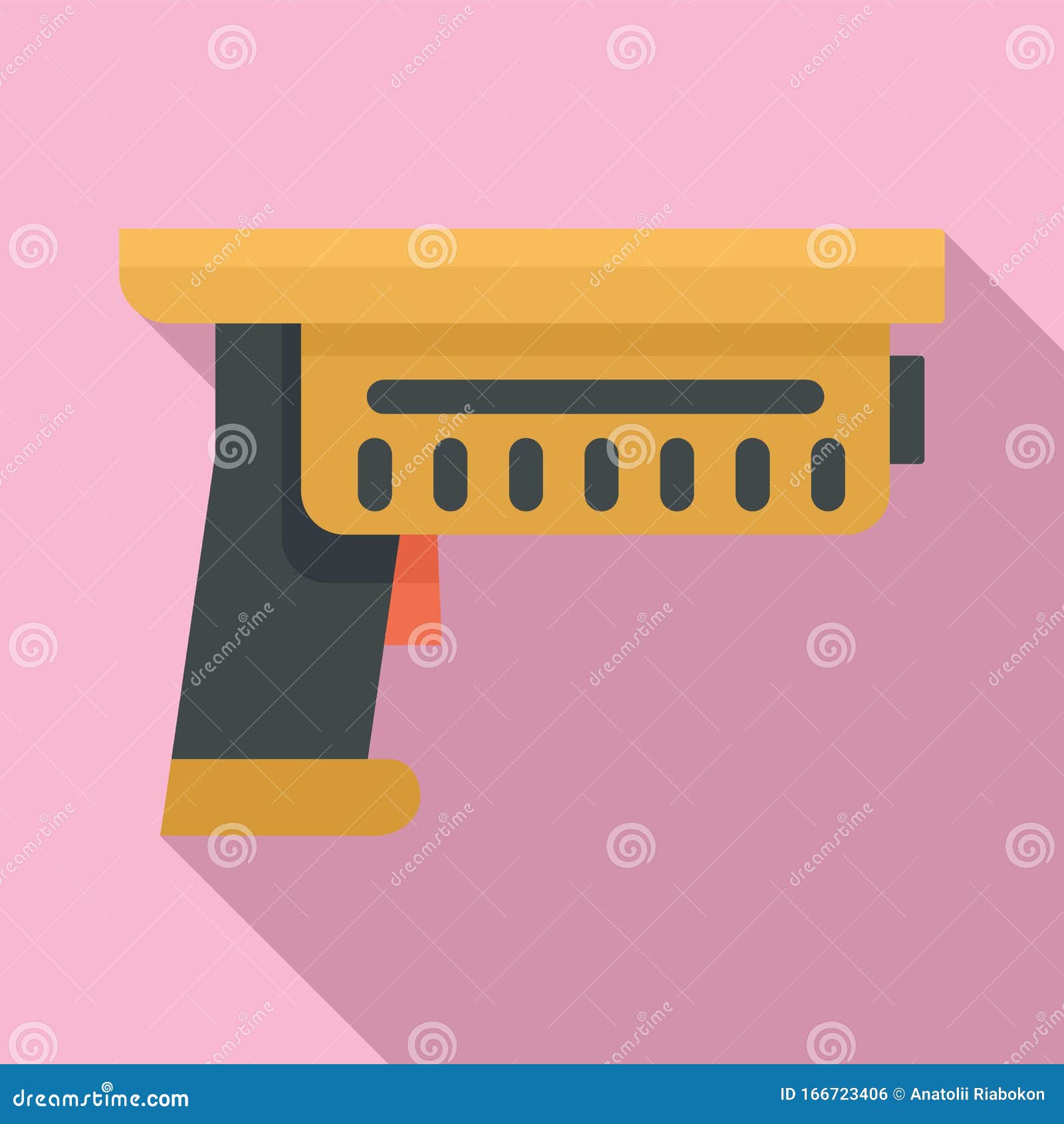Alien Blaster Icon, Flat Style Stock Vector - Illustration of alien ...