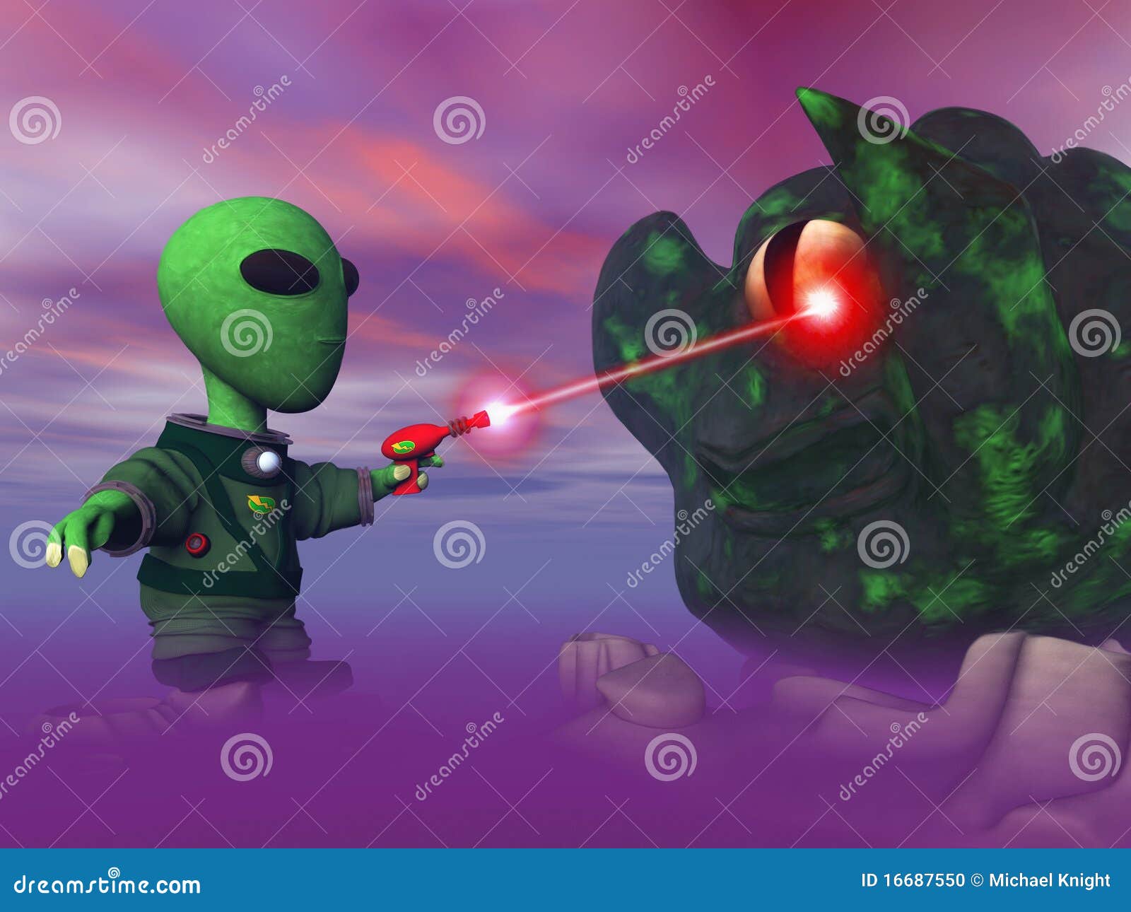 Alien and Blob stock illustration. Illustration of extraterestrials ...