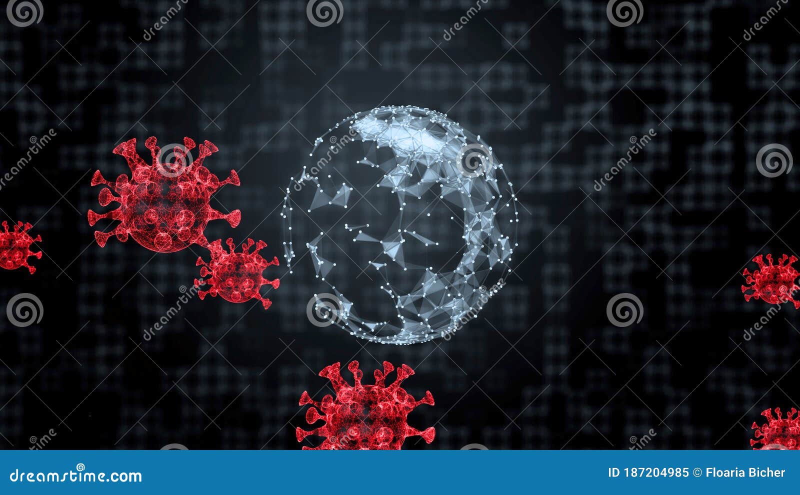 Viruses Attacking Cells Or Bacterias Under Microscope Royalty-Free ...