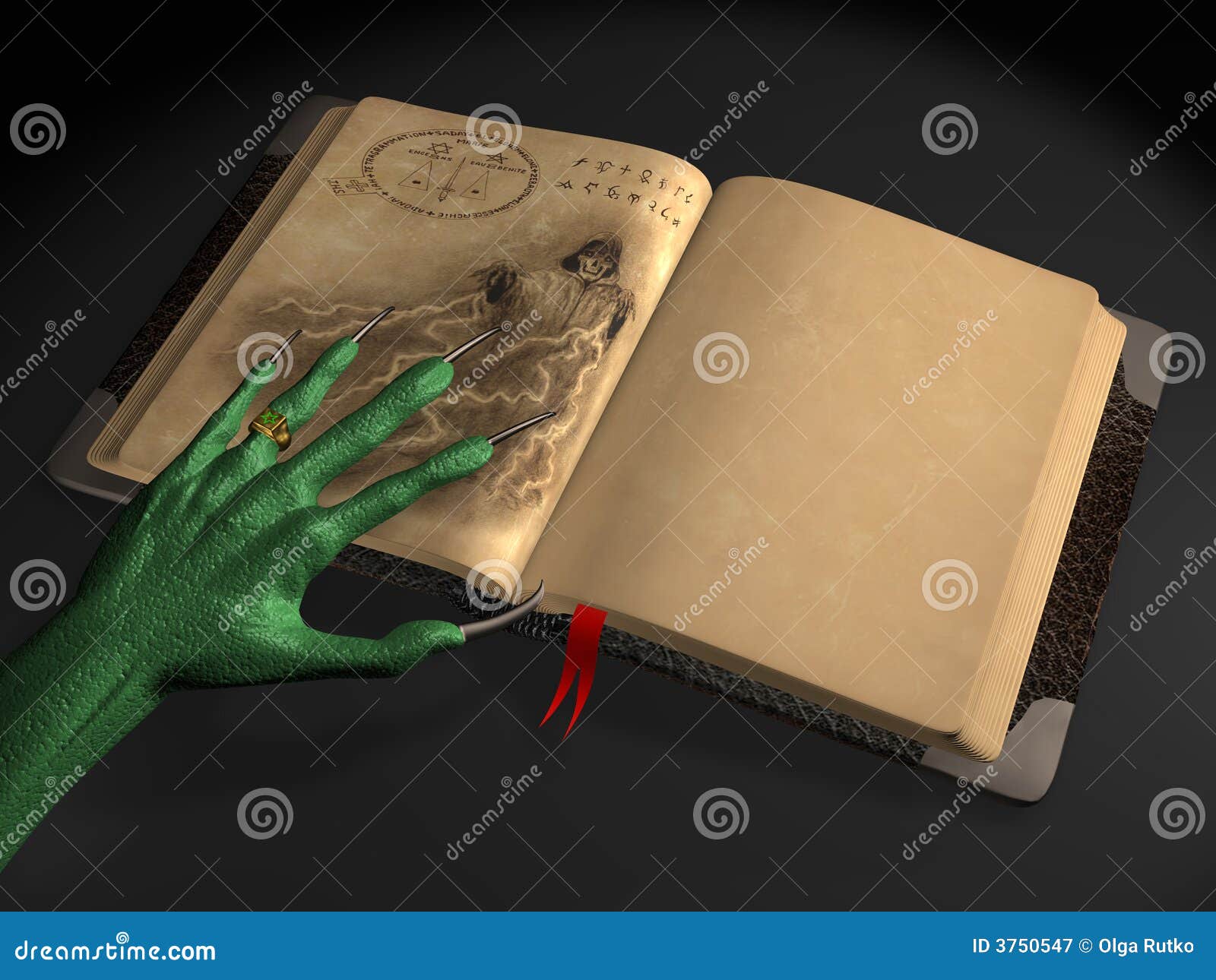 The Alien With Book Picture. Image: 3750547