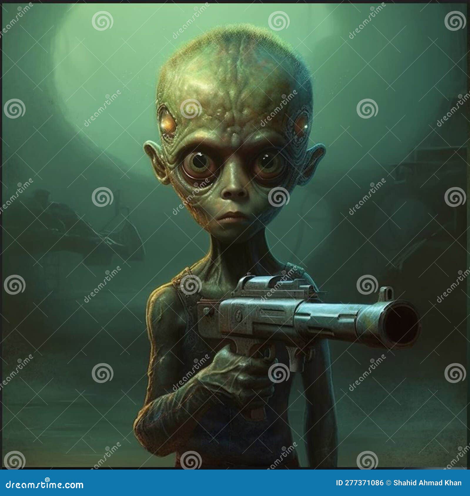 An Alien Boy on mission stock illustration. Illustration of mission ...