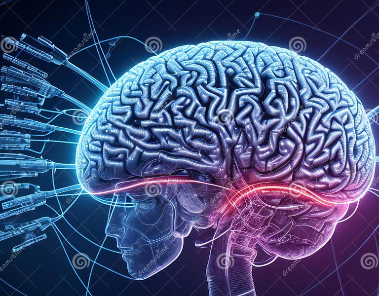 Alien Brain Testing Background Stock Illustration - Illustration of ...