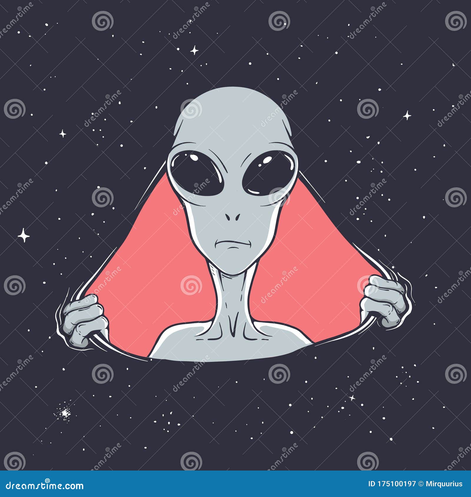 Alien Breaks through a Hole into Space Stock Vector - Illustration of ...