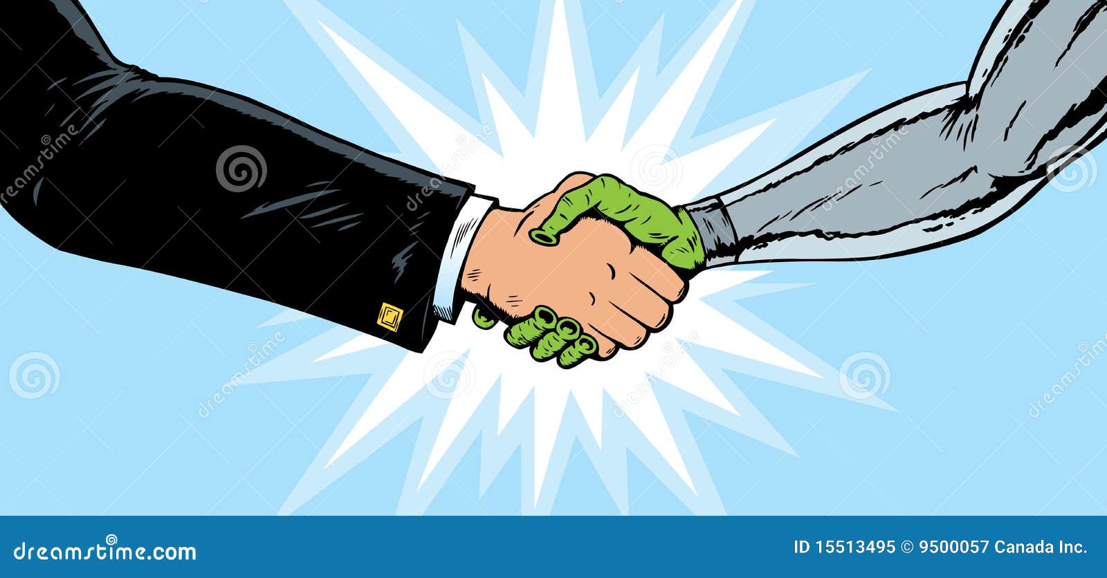 Alien Businessman Handshake Stock Vector - Illustration of partner ...