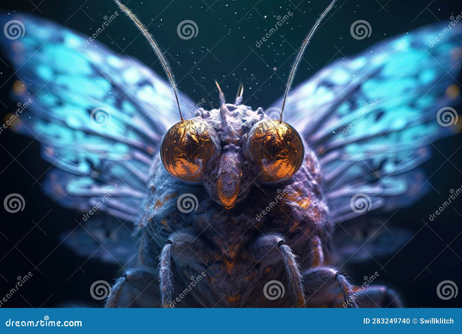Alien Butterfly from Outer Space Looking at the Camera. Cute Alien ...
