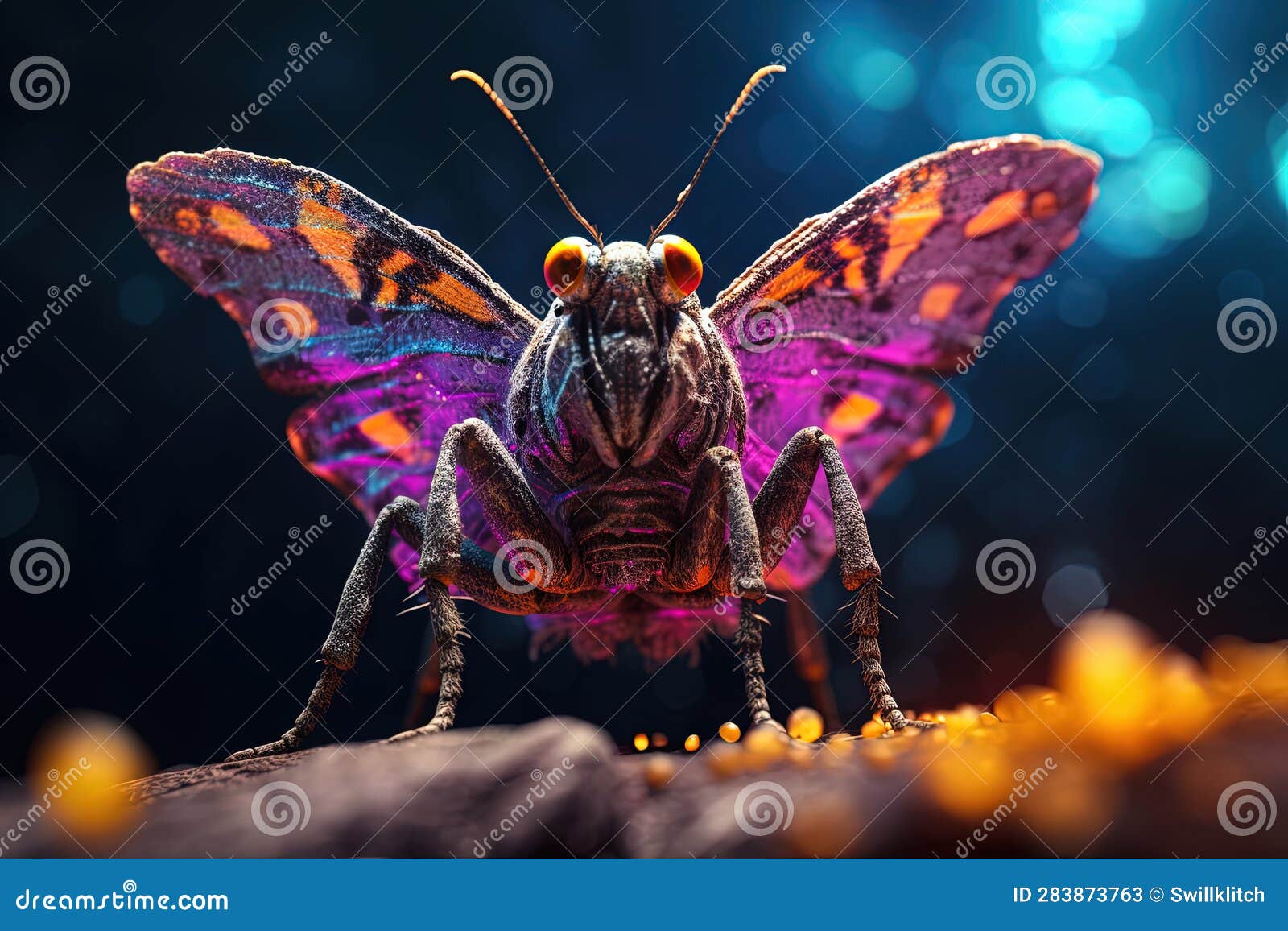 Alien Butterfly from Outer Space Looking at the Camera. Cute Alien ...