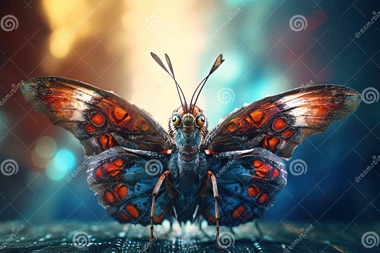 Alien Butterfly from Outer Space Looking at the Camera. Cute Alien ...