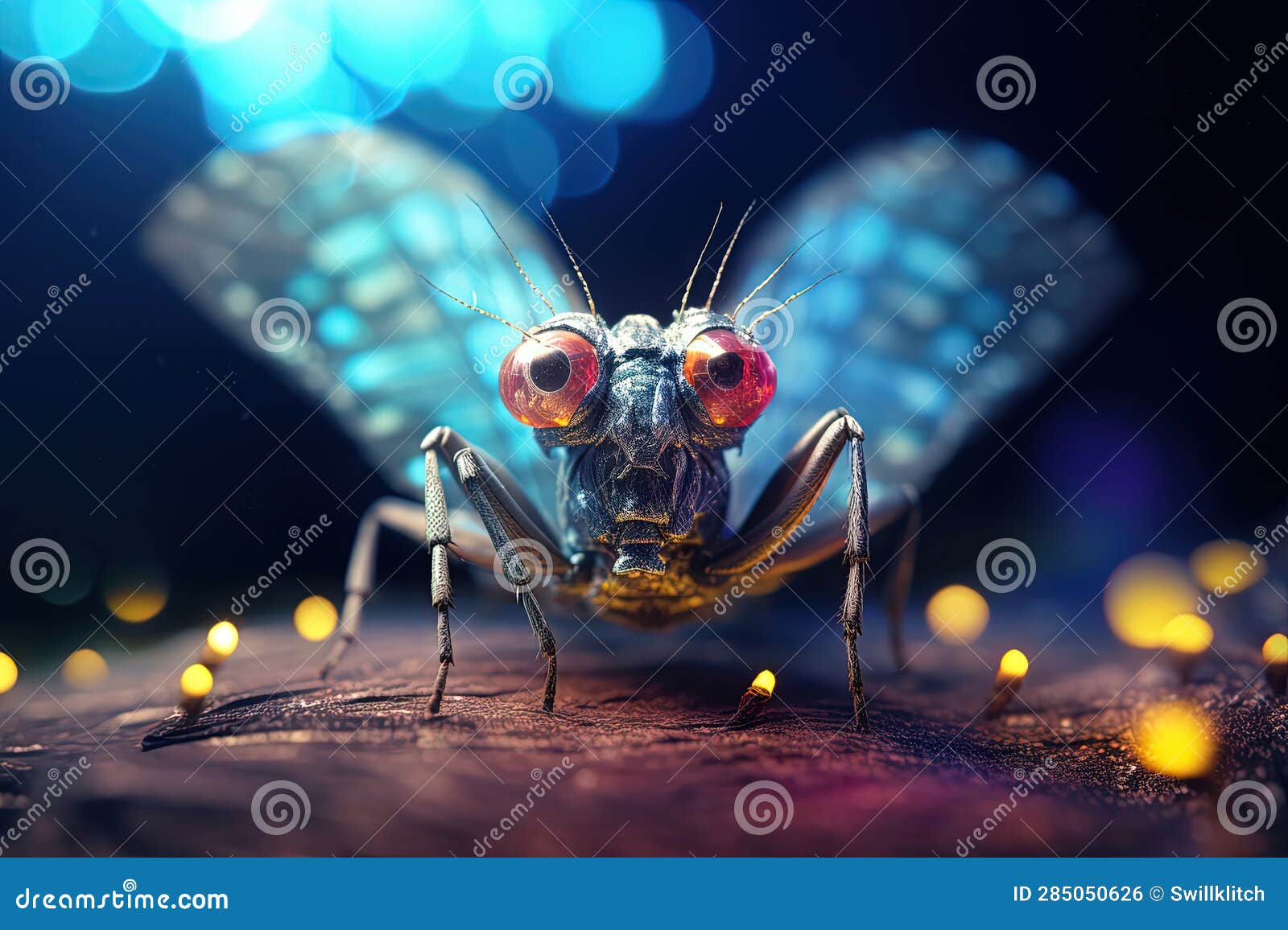Alien Butterfly from Outer Space Looking at the Camera. Cute Alien ...