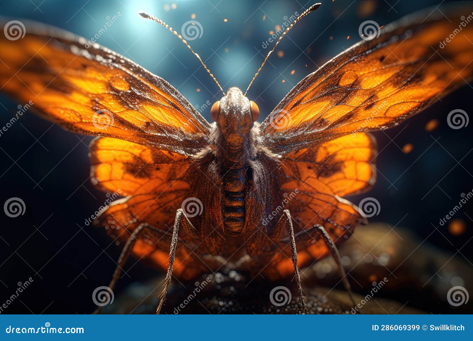 Alien Butterfly from Outer Space Looking at the Camera. Cute Alien ...