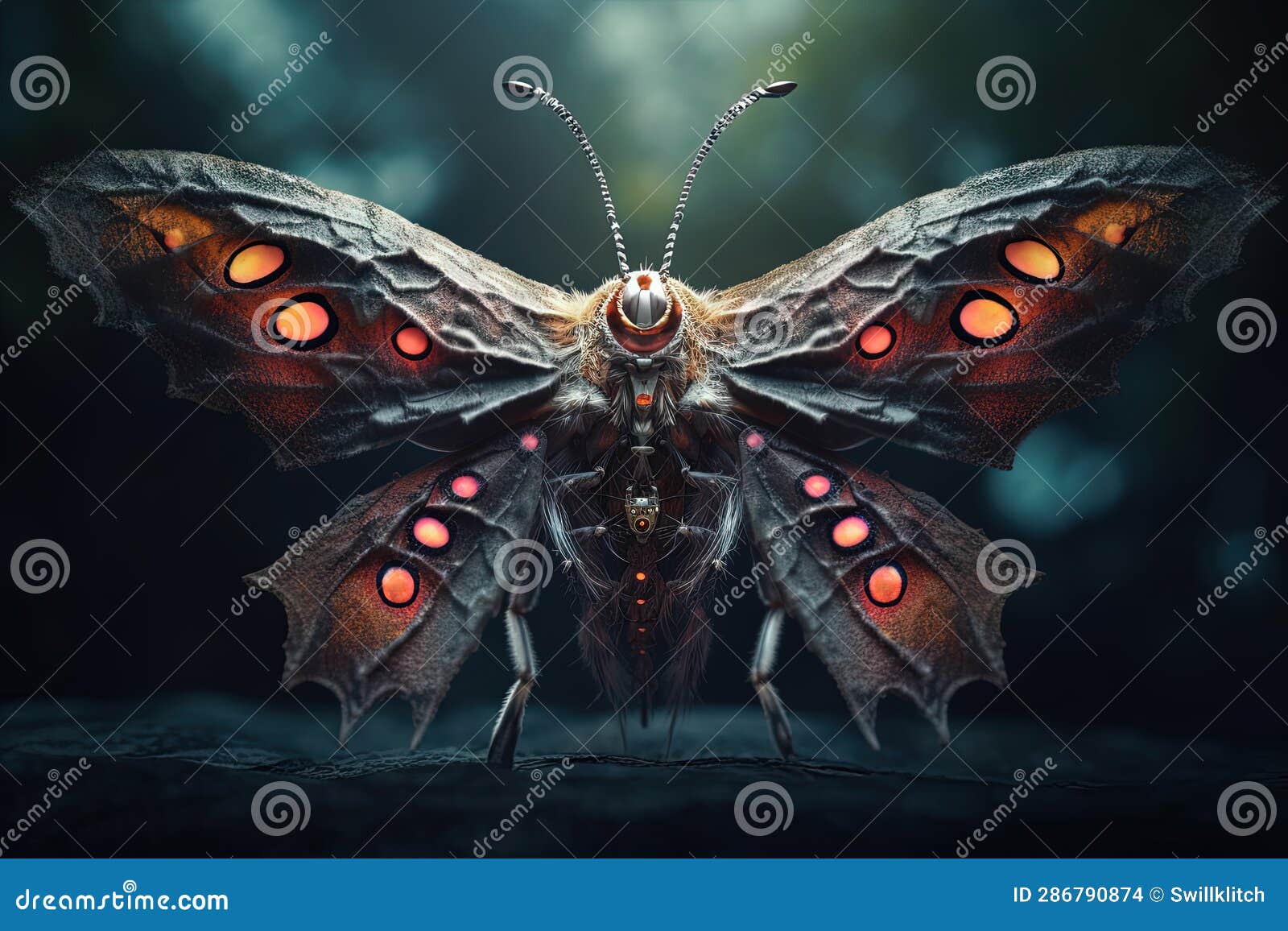 Alien Butterfly from Outer Space Looking at the Camera. Cute Alien ...