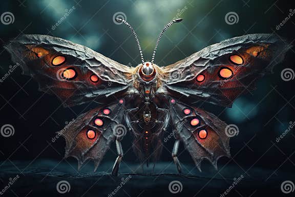 Alien Butterfly from Outer Space Looking at the Camera. Cute Alien ...