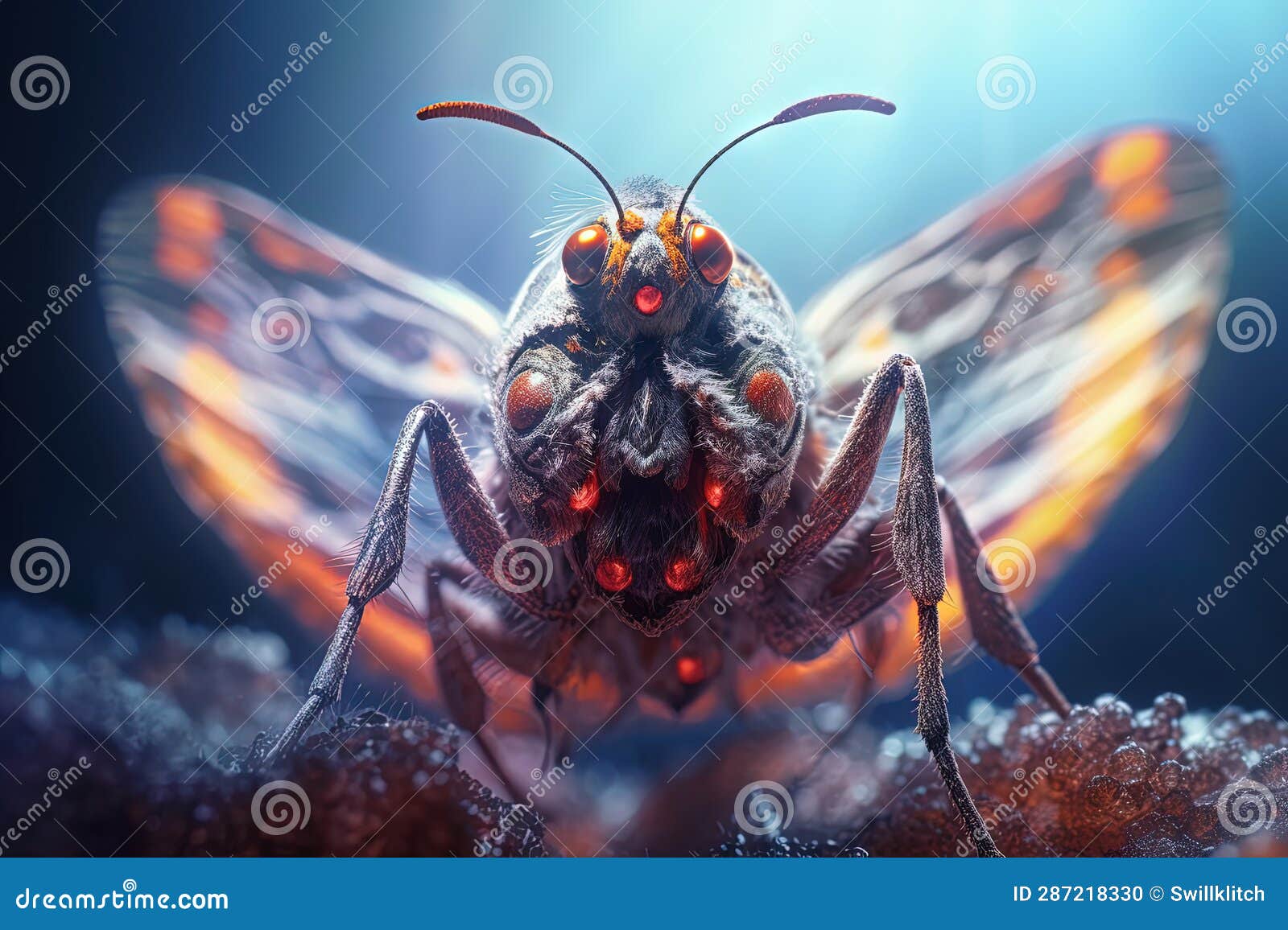 Alien Butterfly from Outer Space Looking at the Camera. Cute Alien ...