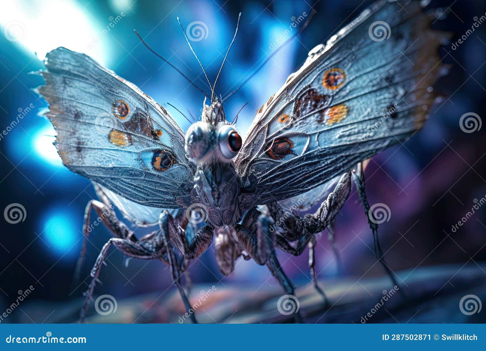 Alien Butterfly from Outer Space Looking at the Camera. Cute Alien ...