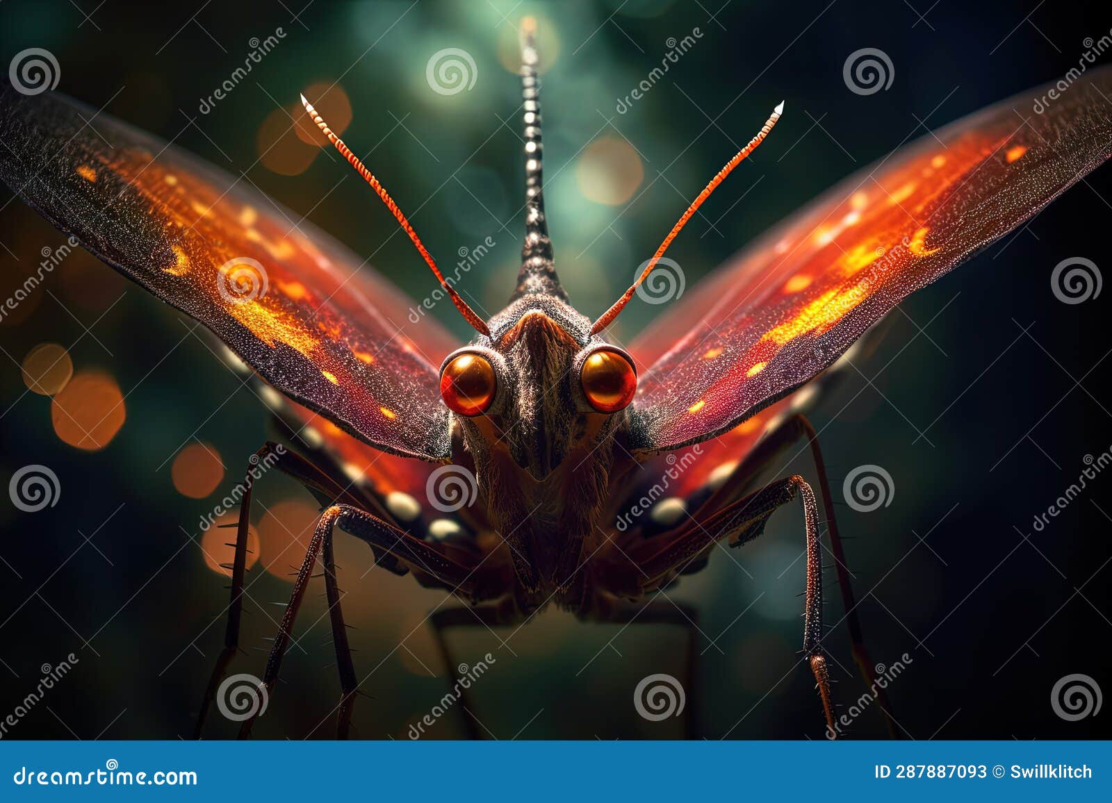 Alien Butterfly from Outer Space Looking at the Camera. Cute Alien ...