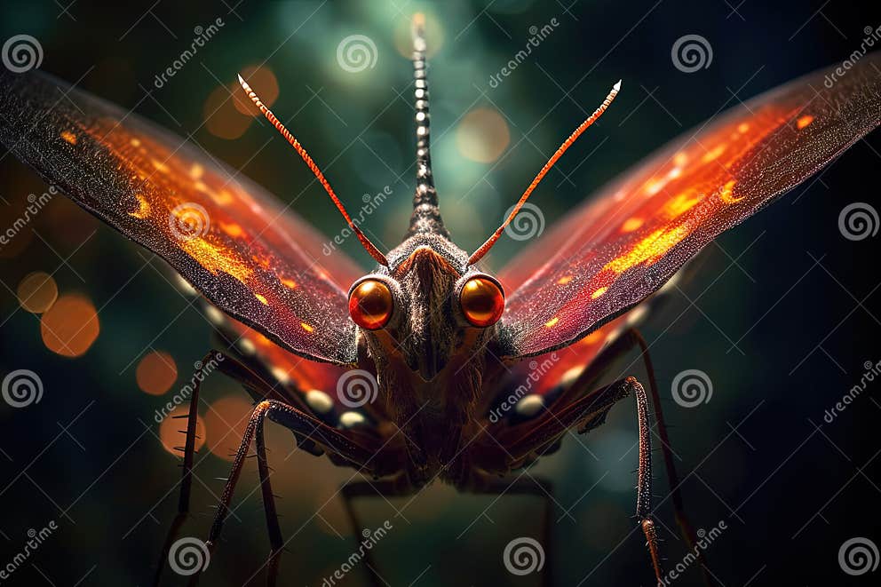 Alien Butterfly from Outer Space Looking at the Camera. Cute Alien ...