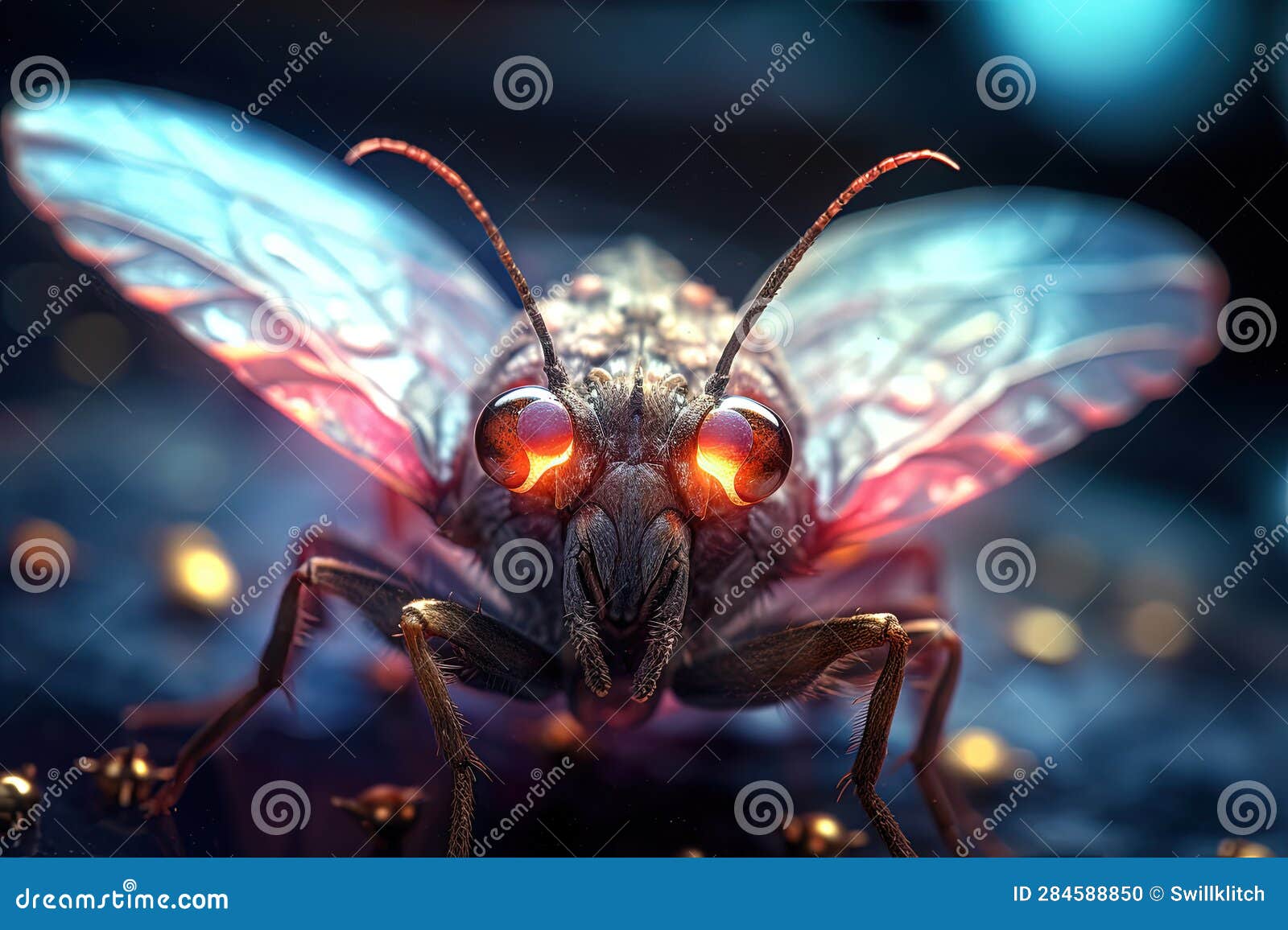 Alien Butterfly from Outer Space Looking at the Camera. Cute Alien ...