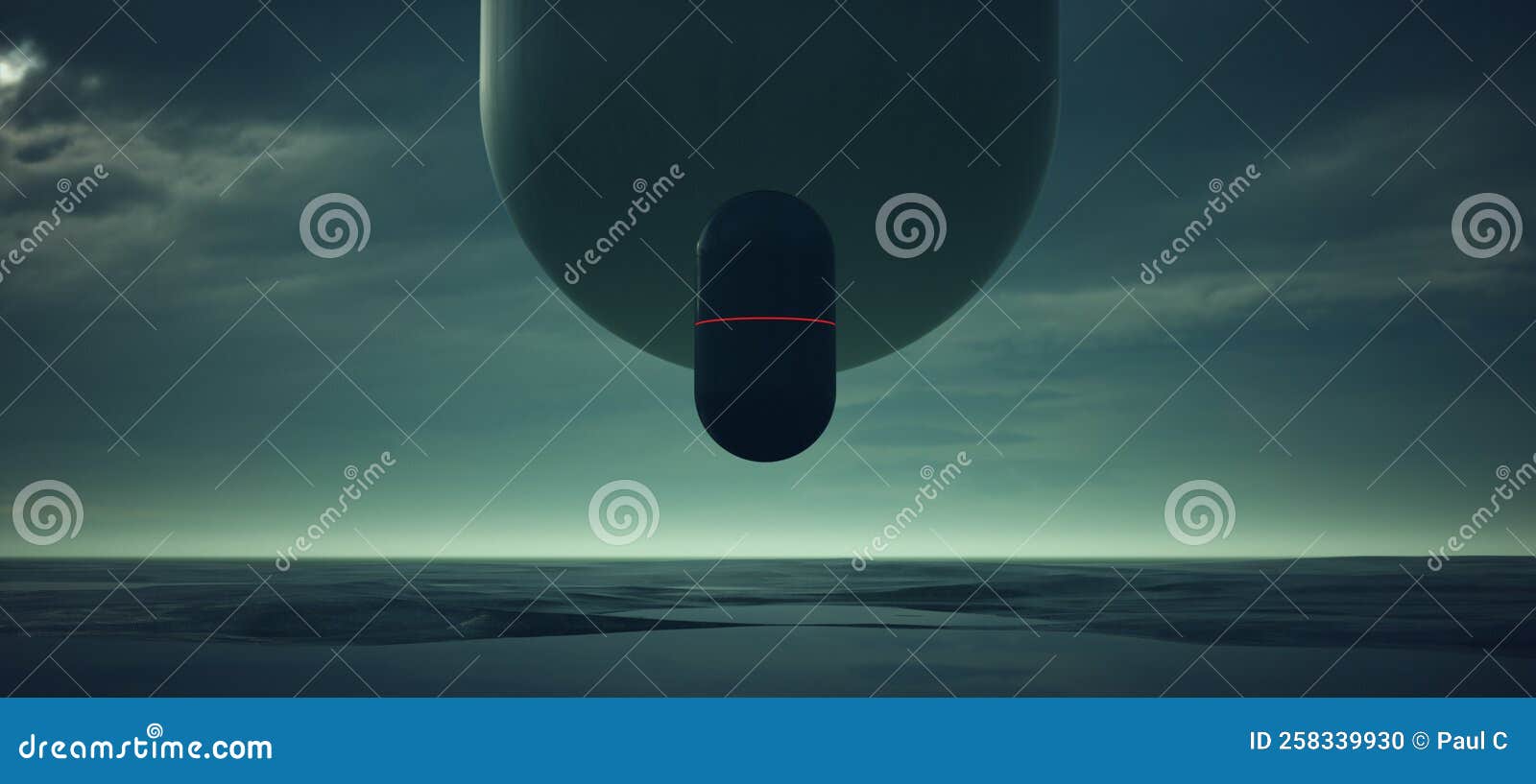 Alien Capsule Probe Droid AI Robot Black Red Sci Fi Horror Extra ...