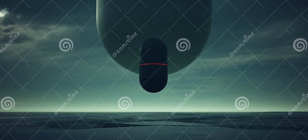 Alien Capsule Probe Droid AI Robot Black Red Sci Fi Horror Extra ...