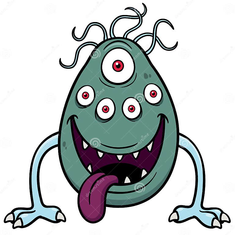 Alien cartoon stock vector. Illustration of mutant, mouth - 39575792