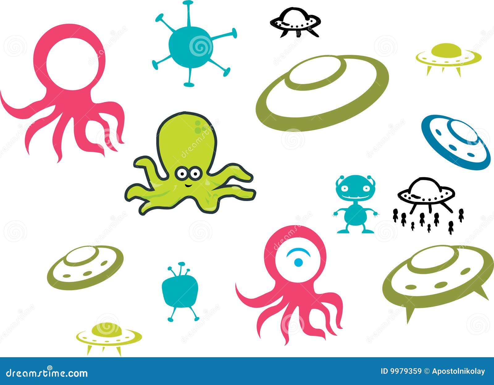 Alien Cartoons Royalty-Free Stock Photography | CartoonDealer.com #63963845