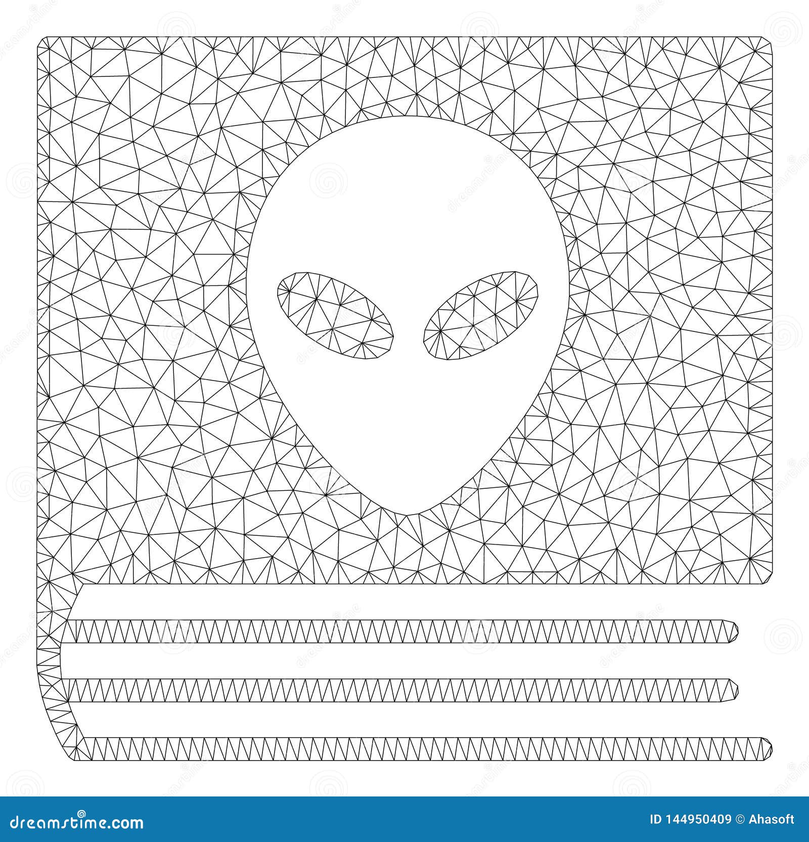 Alien Catalog Polygonal Frame Vector Mesh Illustration Stock Vector ...