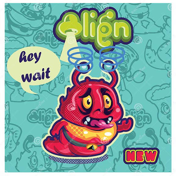 Alien Character Design. Vector Illustration Decorative Design Stock ...