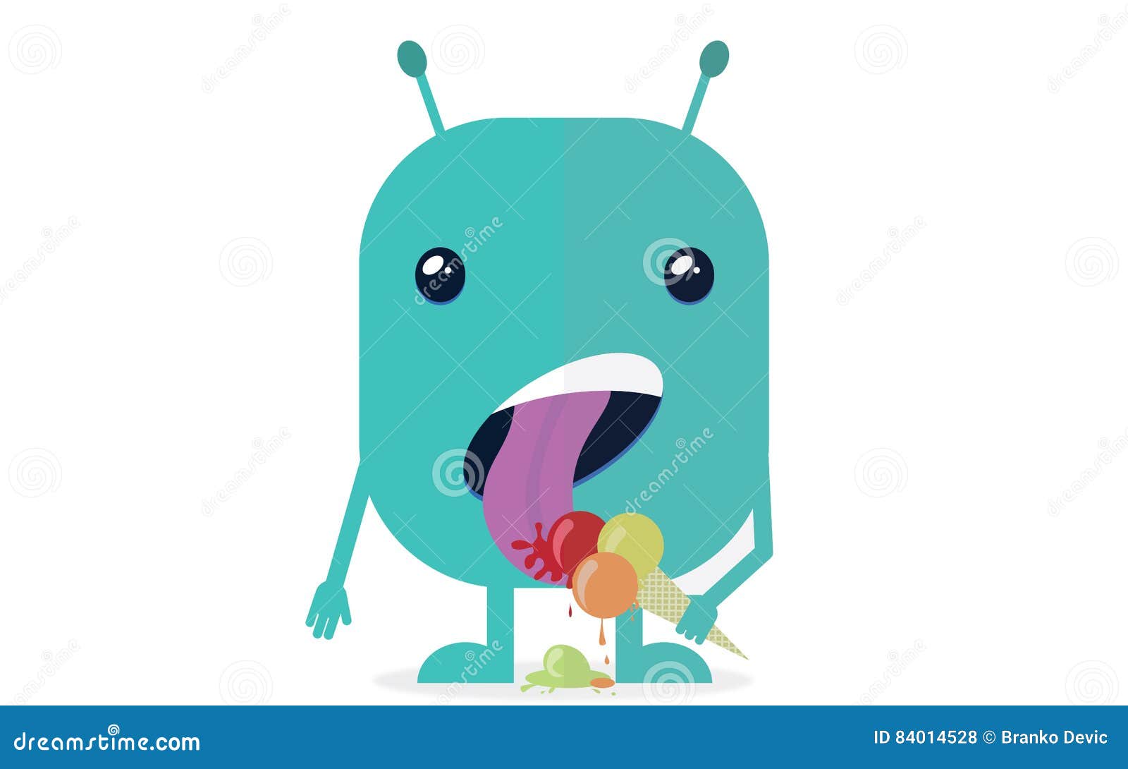 Alien Character Illustration Stock Illustration - Illustration of ...