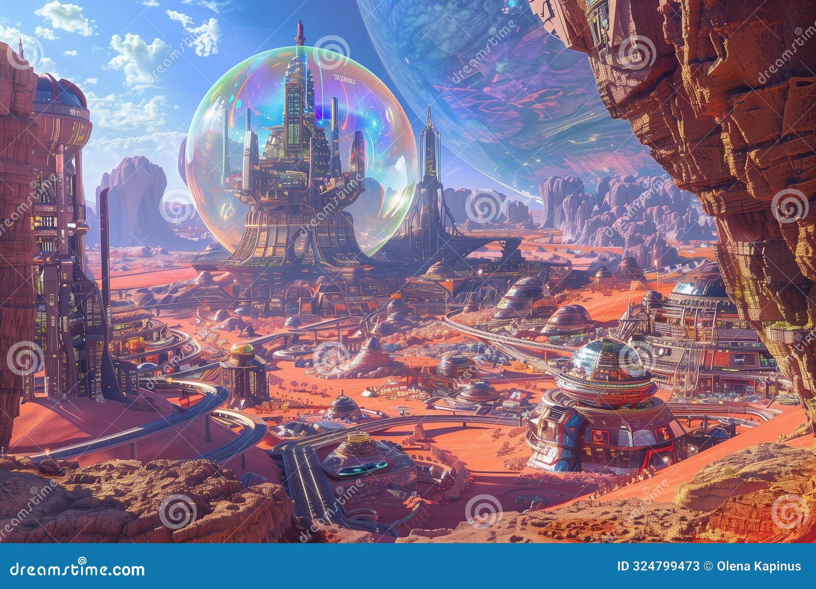 The Alien City is a Dazzling Metropolis of Advanced Technology Stock ...