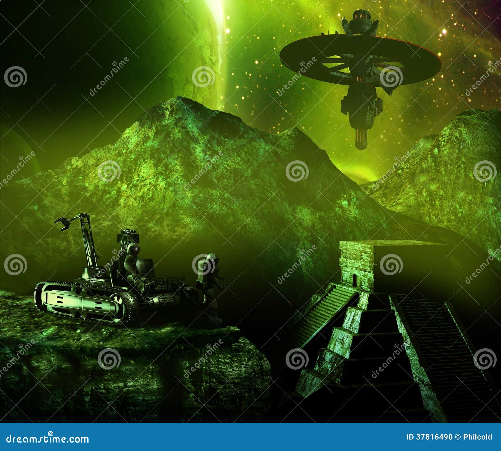 Alien civilizations stock illustration. Illustration of journey - 37816490