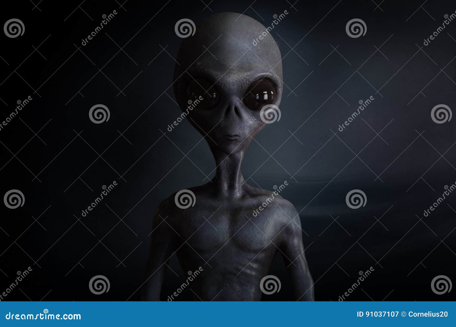 Alien stock illustration. Illustration of grey, monster - 91037107