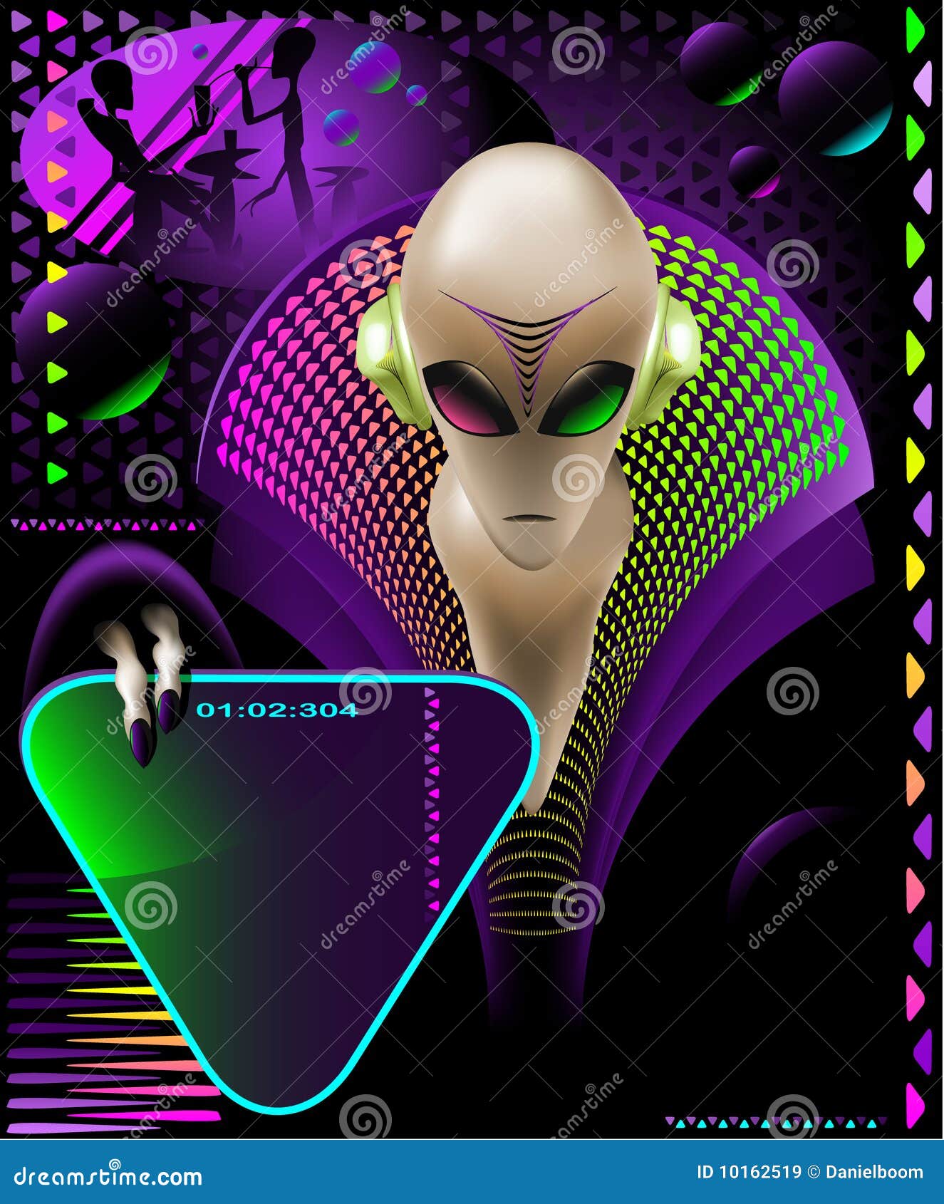 Alien club flyer stock vector. Illustration of announcement - 10162519