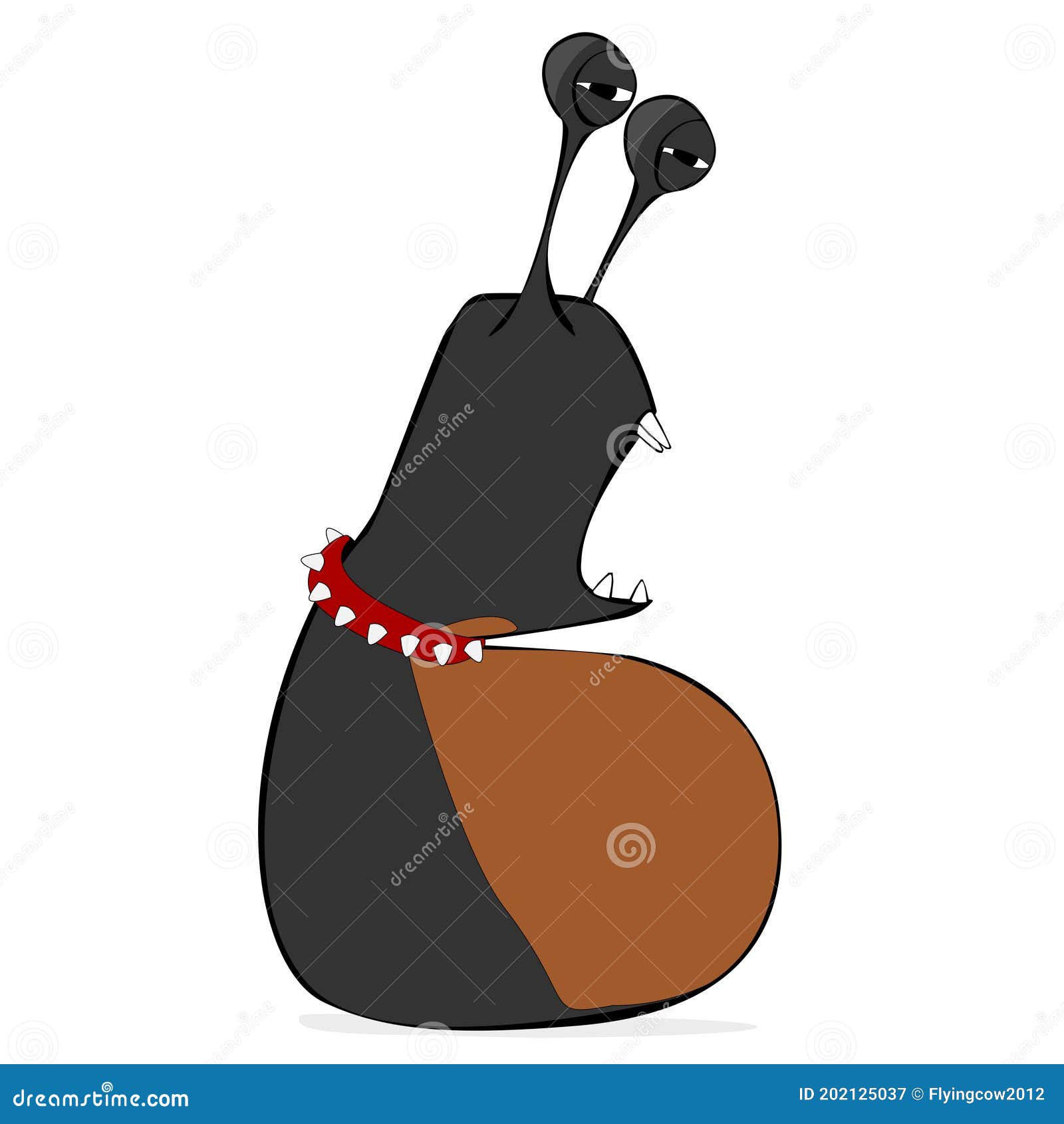 Alien comic art slug stock illustration. Illustration of slug - 202125037