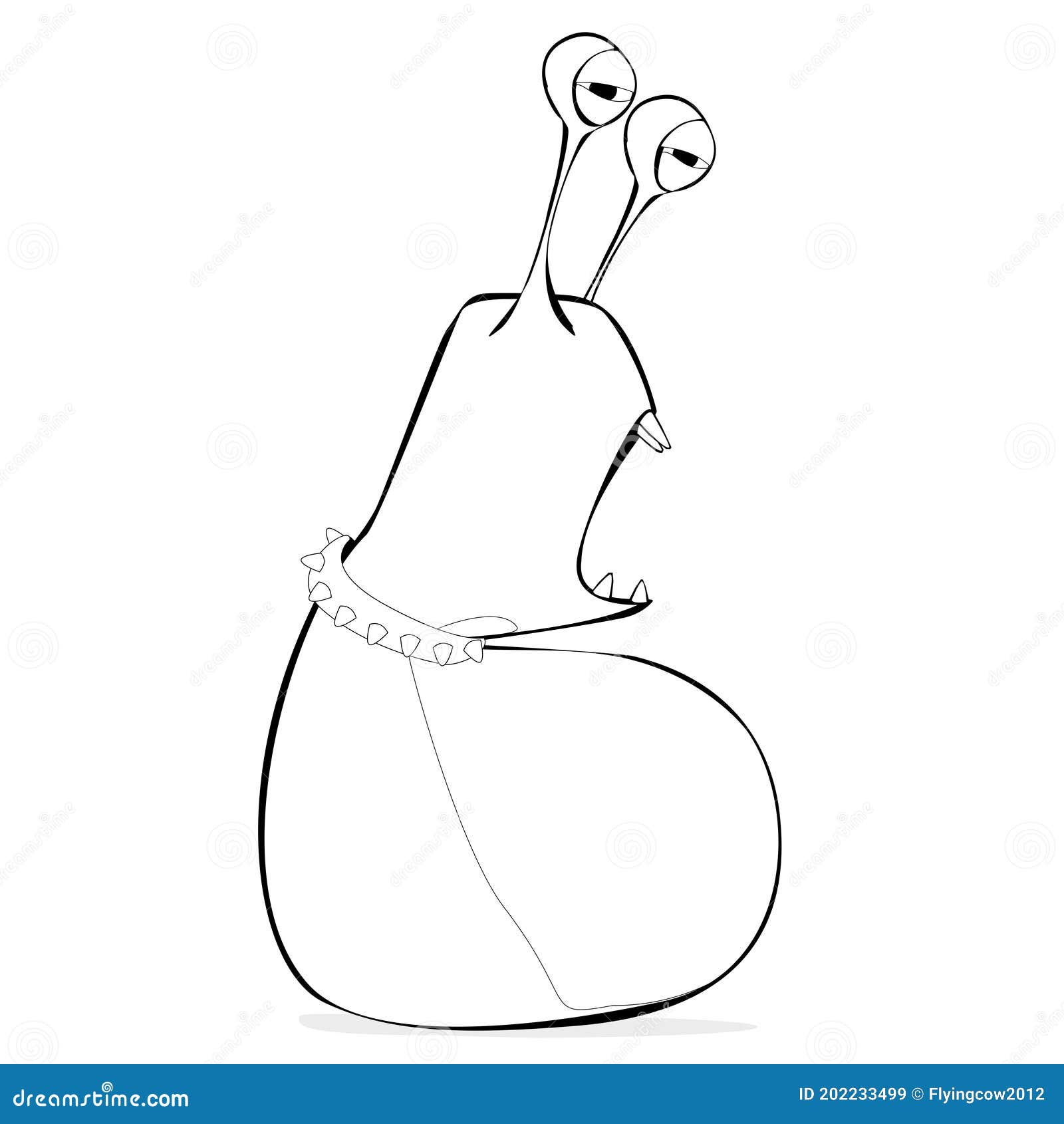 Alien comic art slug stock illustration. Illustration of slug - 202233499