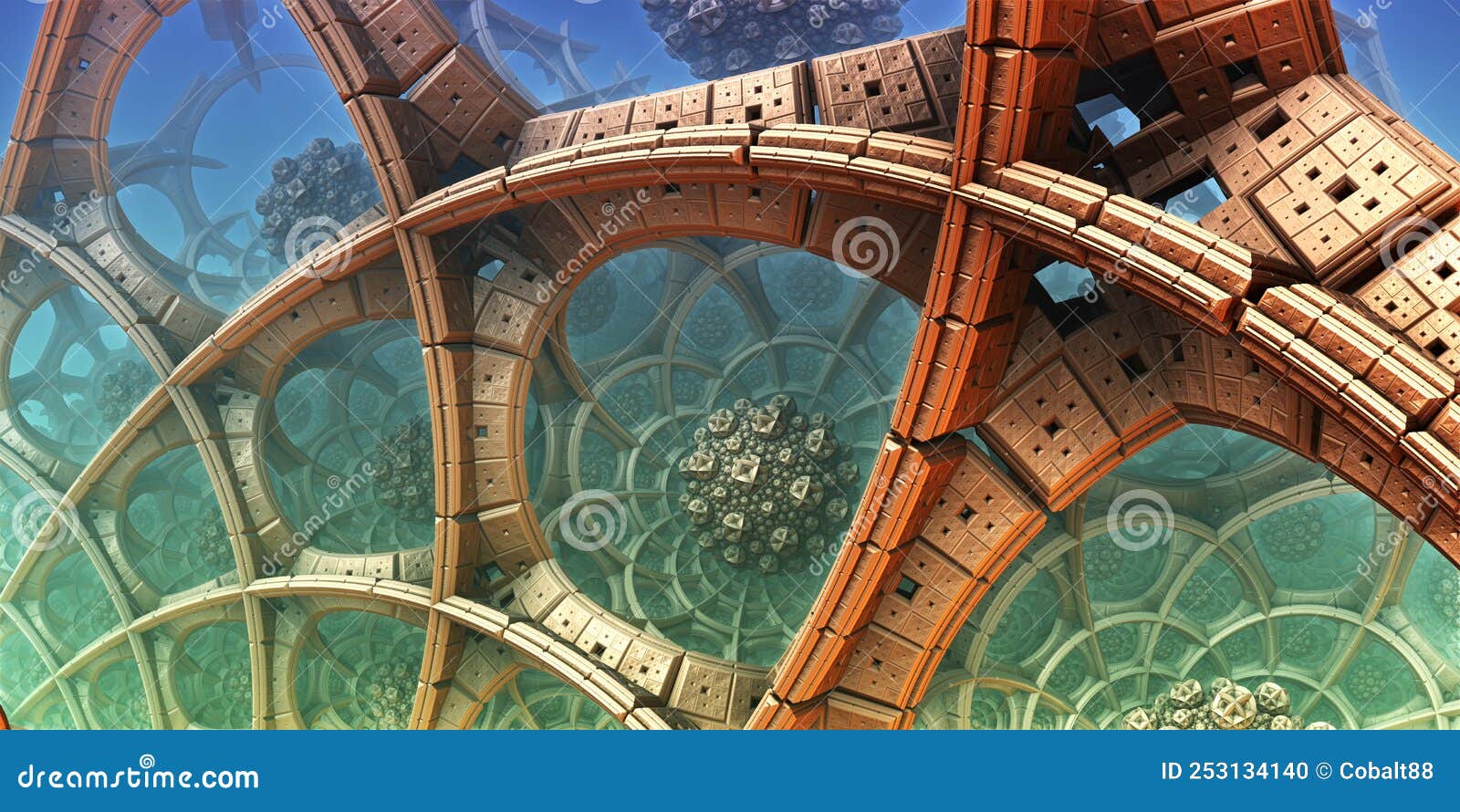 Alien Construction And Structures, Abstract Fantastic Shapes Of Ancient ...