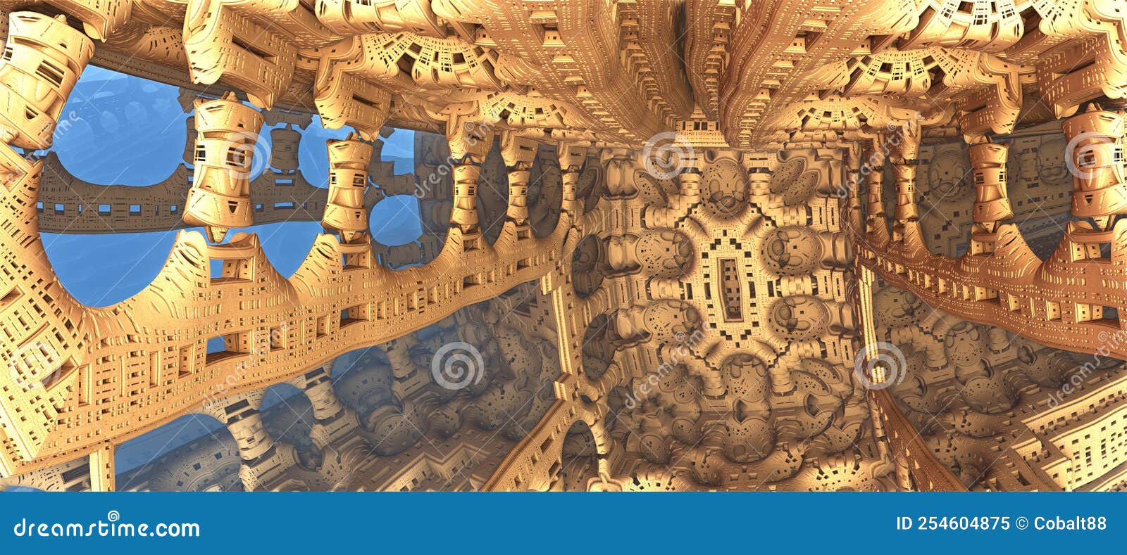 Alien Construction and Structures, Abstract Fantastic Shapes of Ancient ...