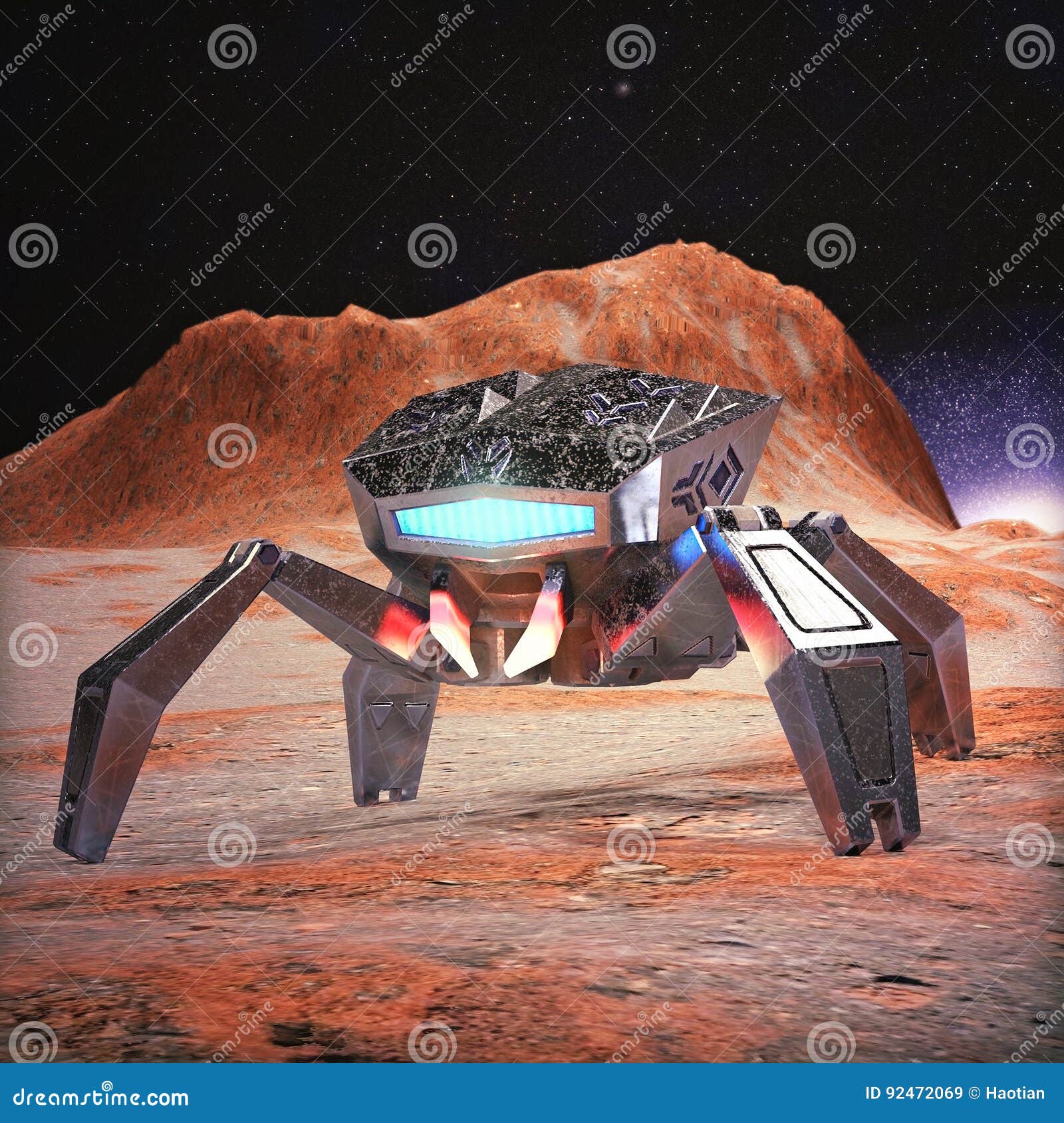 Alien Crab stock illustration. Illustration of crab, layout - 92472069