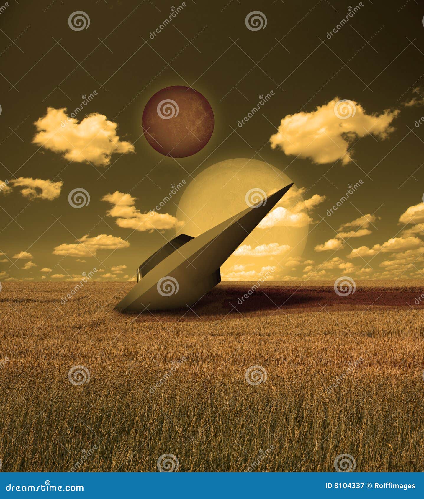 Alien Crash stock illustration. Illustration of landing - 8104337